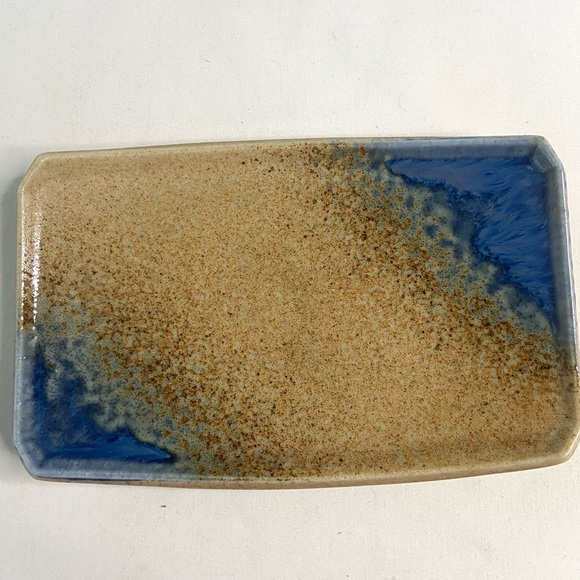 Aoi Nagashi | Accents | Aoi Nagashi Tan Blue Brown Mottled Glaze ...